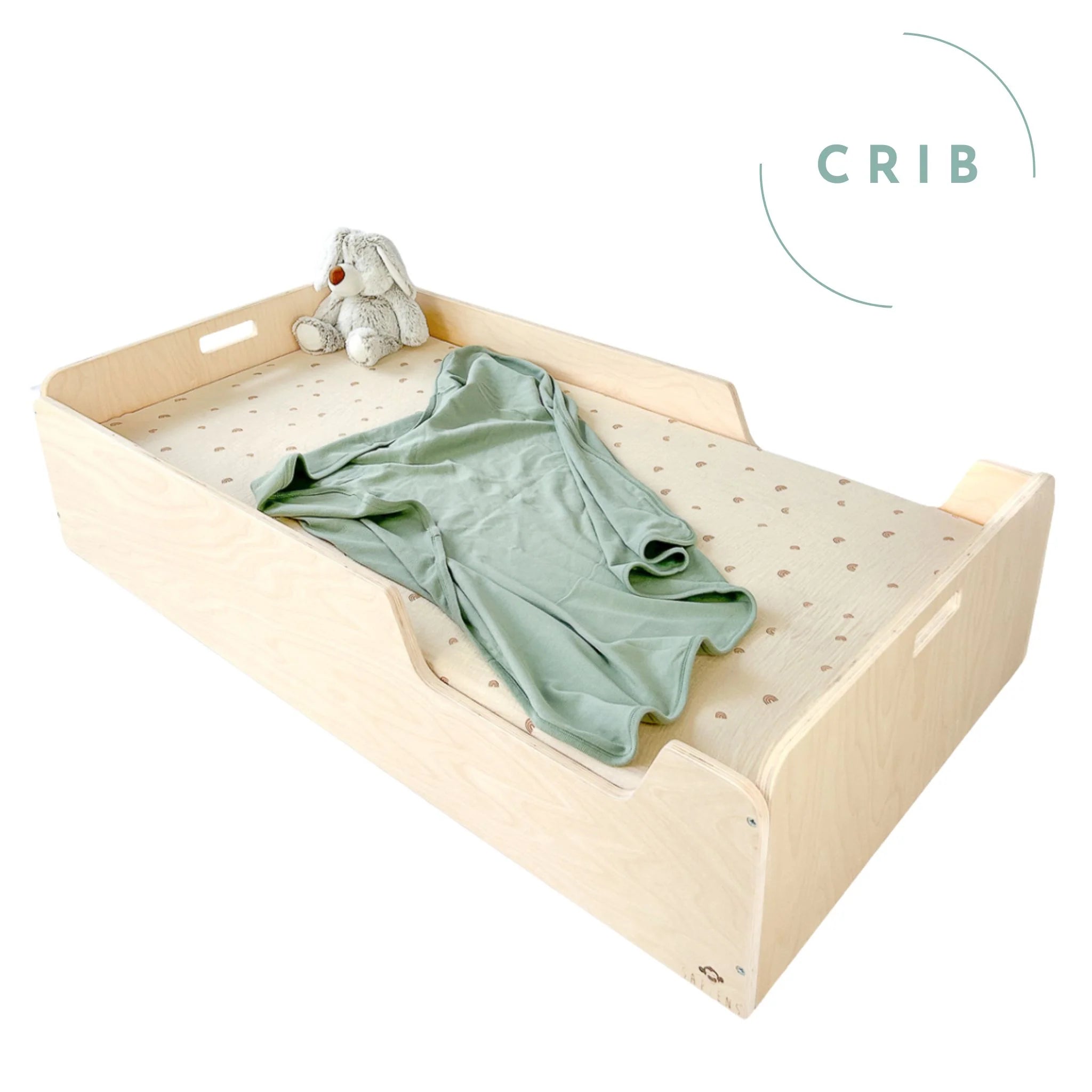 APPLE CRIB - Montessori Floor Bed with Rails – The Moast Demo Store